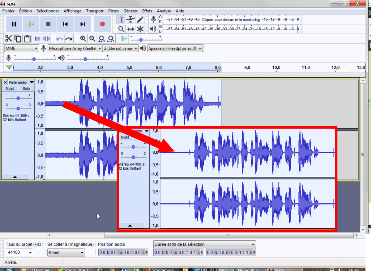 Prise en main du logiciel Audacity